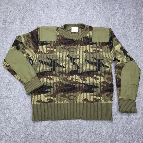 Unknown | Sweaters | Vintage Commando Sweater Mens Xl Green Camo ...